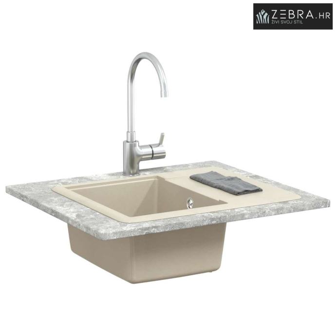 Lavabo - Umivaonik Bež 560 x 460 mm 80% kvarc i 20% smola