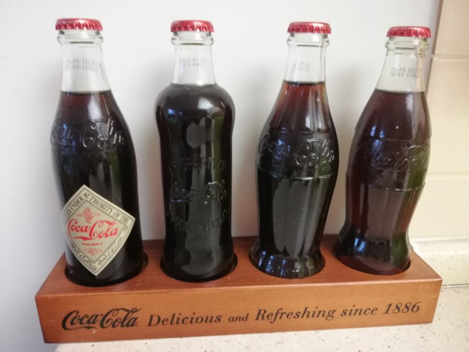 retro Coca Cola flašice sa stalkom