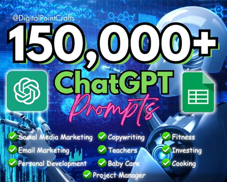 150,000+ ChatGPT Prompts Bundle za Razne Niše