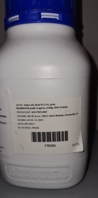 Bakrov(II) oksid (CuO, crni) - 97,5+%.