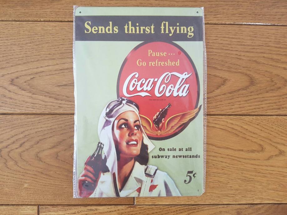 Coca Cola retro metalna reklama