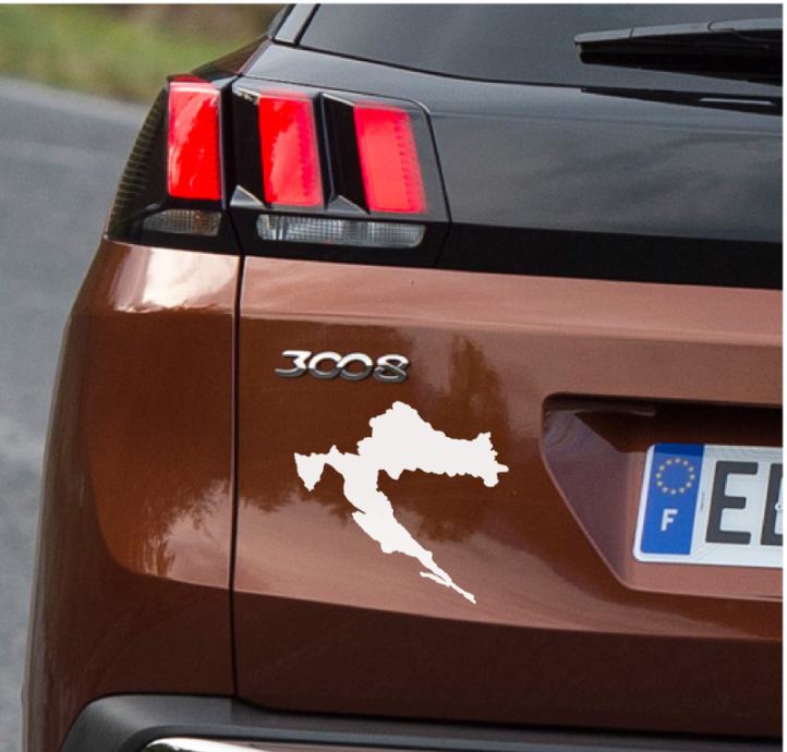 Naljepnica karta Hrvatske za auto