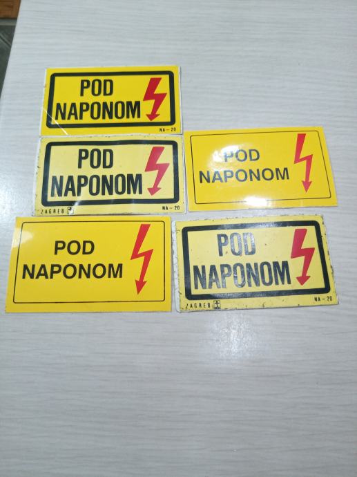 Naljepnica pod naponom 10 x 6 cm