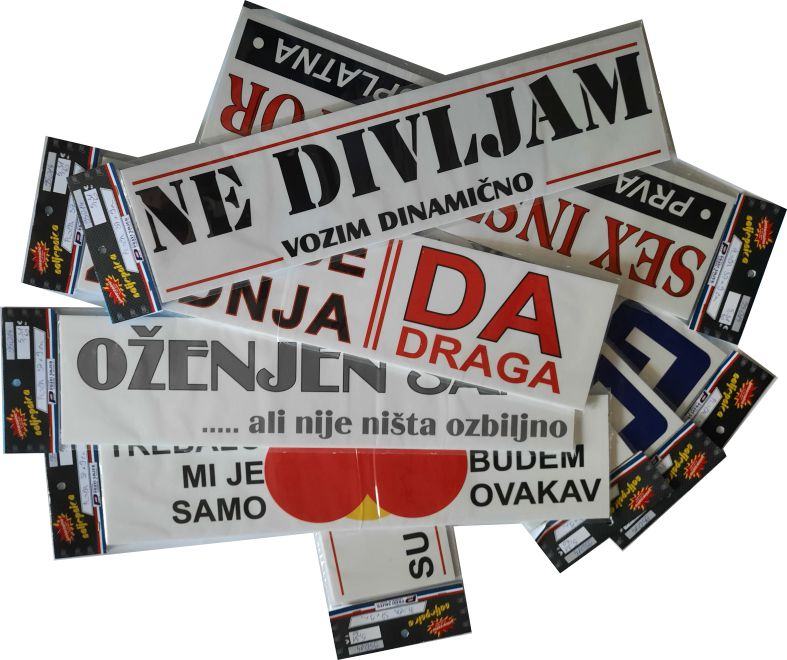 Ploča 37 x 9 cm - komični natpisi