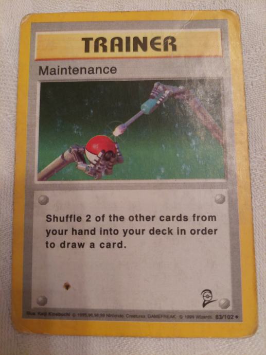 Pokemon karta Trainer maintenance