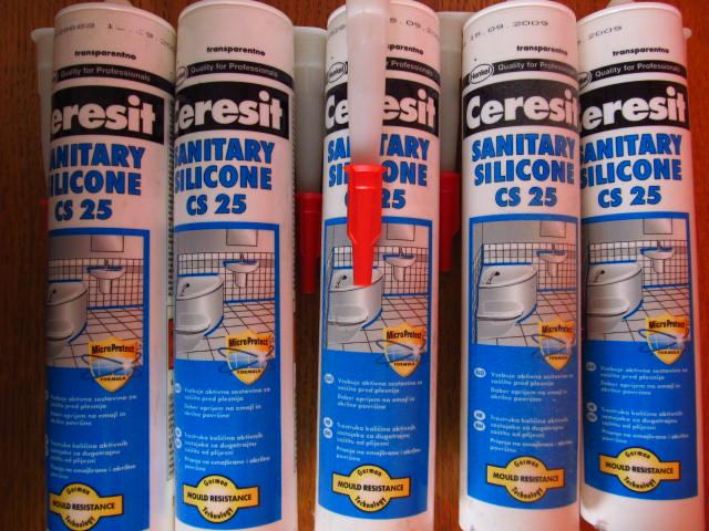 Silikonski kit sanitarni Ceresit CS25