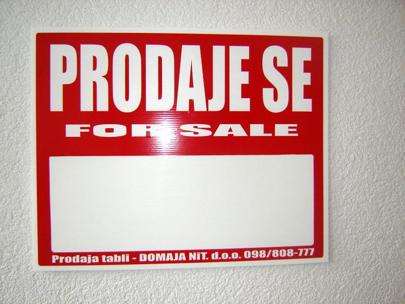 Tabla PRODAJE SE I ZA NAJAM