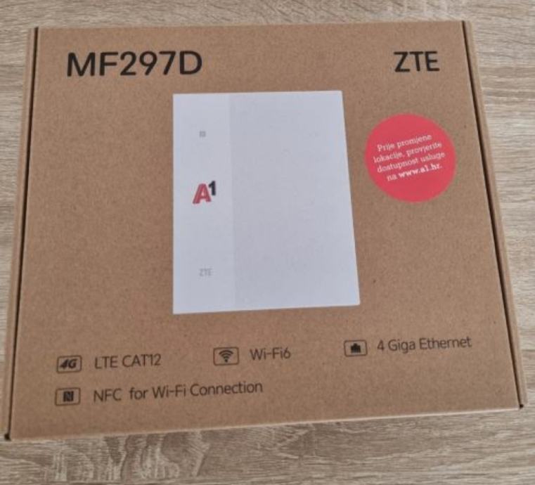 Homebox Router Officebox ZTE MF297D Cat 12 _ A1 mreža