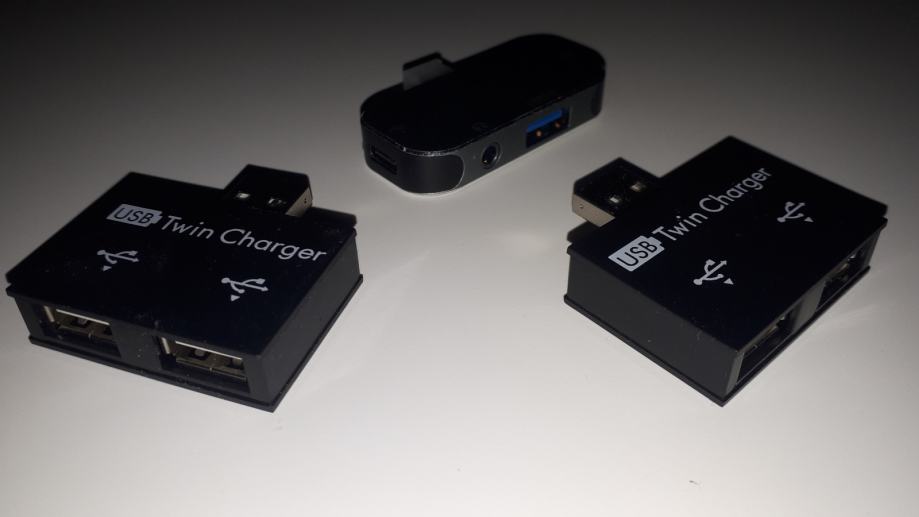 Type-C Hub / razdjelnik i USB Twin Charger / punjač