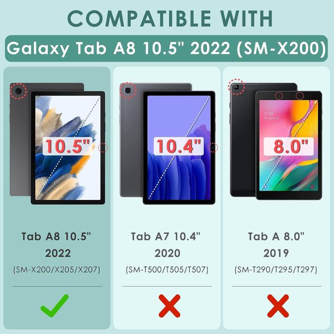 Rotirajuća torb. Samsung Galaxy Tab A8 10,5″(SM-X200/X205/X207)+Stylus