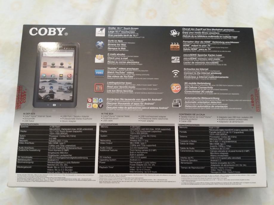 COBY Kyros MID1125 tablet 10
