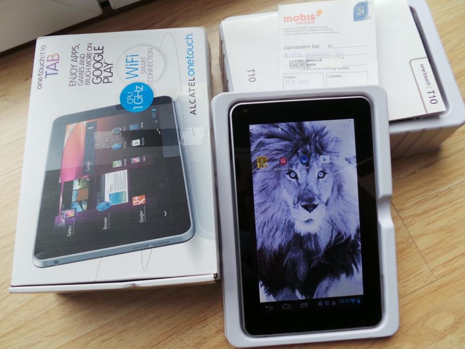 Tablet Alcatel onetouch T10, samo isproban, zapakiran.