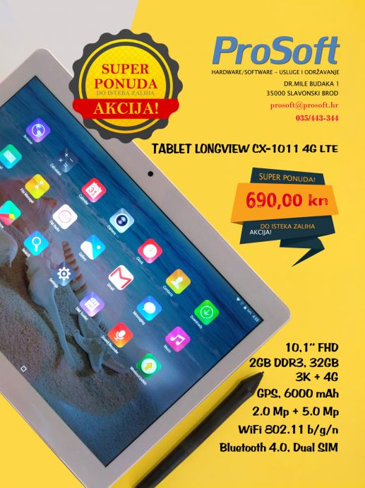 Tablet Longview 10 NOVO *** AKCIJA! ***350,00 kn! KOLIČINSKI POPUST