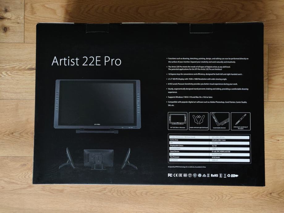 21.5 inch GRAFIČKI TABLET XP-PEN Artist 22E Pro