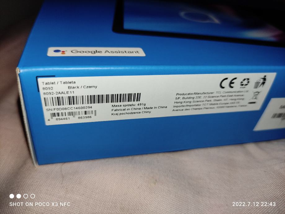 Tablet 10 Alcatel 1T10 8092_EEA