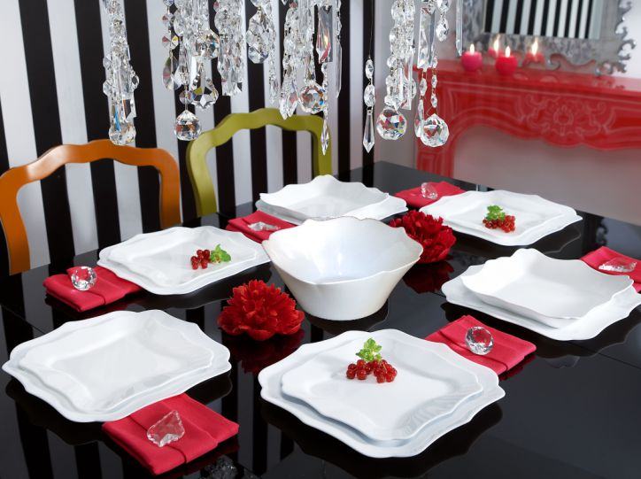 Tanjuri set 19 dijelni, Authentic White
