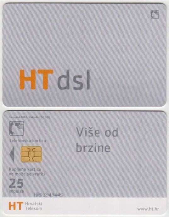 367 HRVATSKA CROATIA TEL.KARTICA HT (dsl) 2001