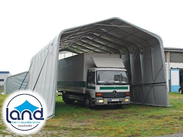 Skladišni šator,8x12m,VRATA NA PODIZANJE,za sva godišnja doba,ulaz 3m