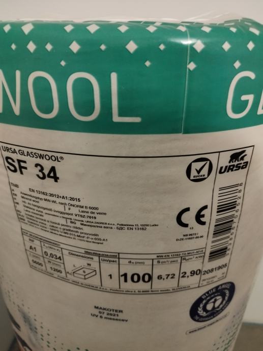 Staklena vuna Ursa sf 34