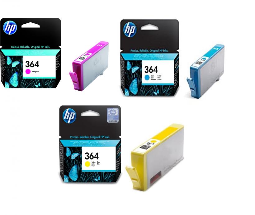 HP INK JET PRINTER TINTA 364 - ORIGINAL - Boje: MAGENTA, CYAN, YELLOW