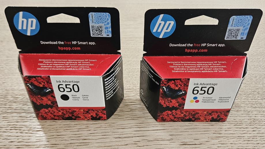 Originalna tinta HP 650 TriColor + HP 650 Black