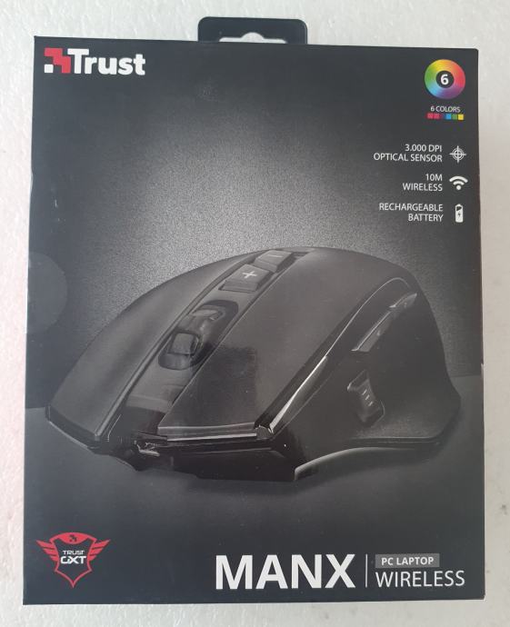 Gaming Mouse - Gaming Miš Trust Manx GXT 140 wireless Crna