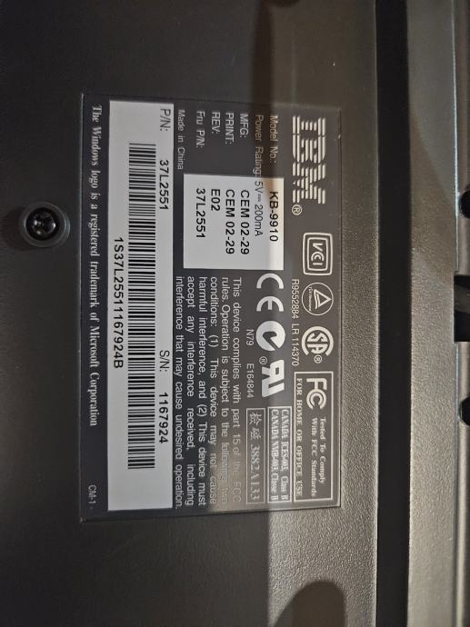 IBM KB-9910 tipkovnica