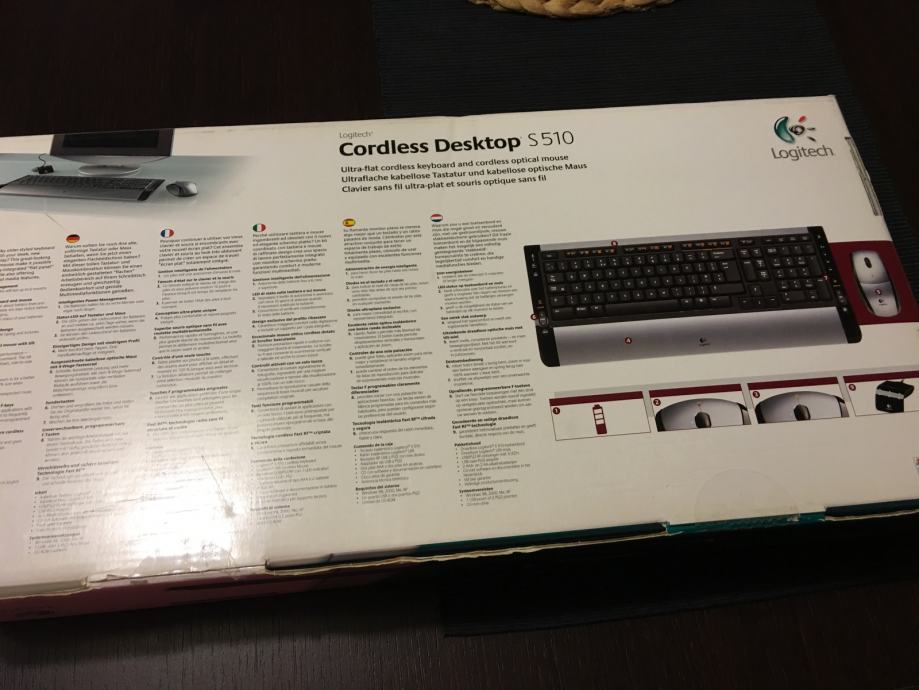 Logitech Cordless Desktop S510,bežična tipk+miš