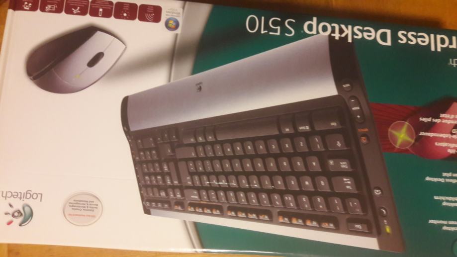LOGITECH CORDLESS DESKTOP S510 BEŽIĆNA TIPKOVNICA I MIŠ NOVO NEOTVARAN