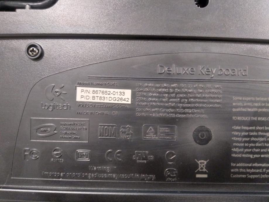 Logitech Deluxe Keyboard Y Su61 Tipkovnica Ps 2