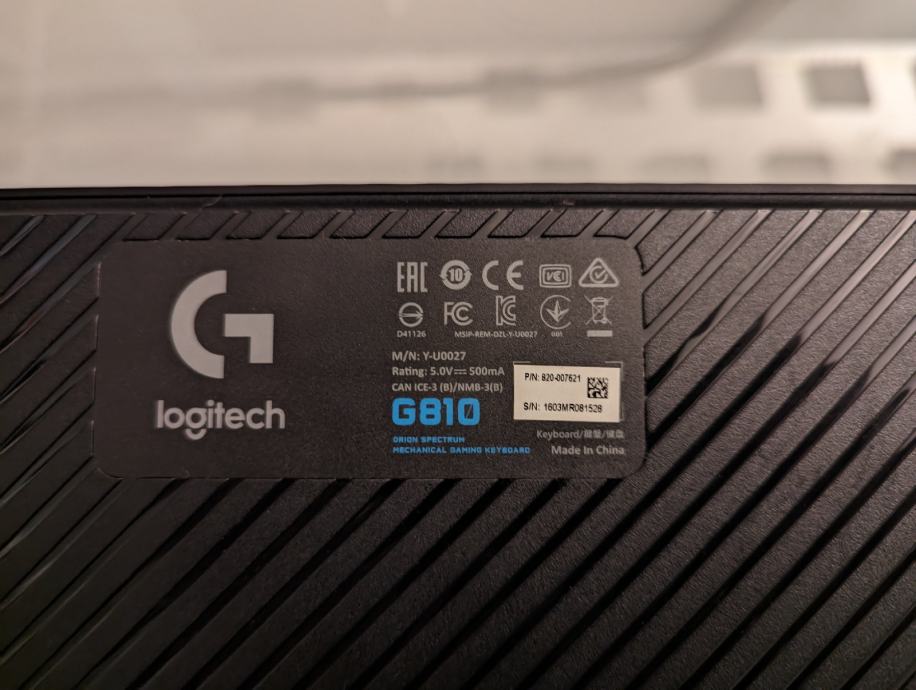 Logitech G810 mehanička tipkovnica