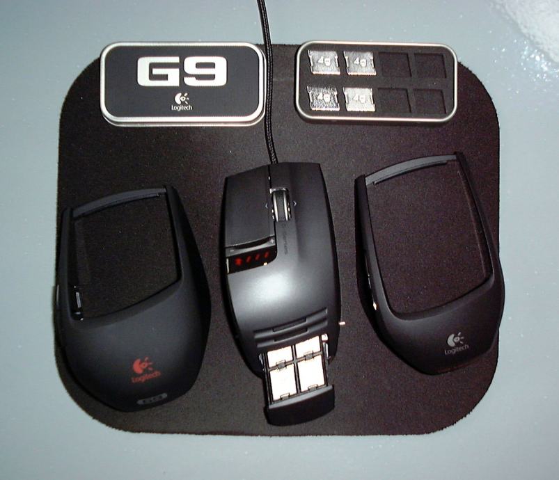 Logitech G9 + Razer eXactMat