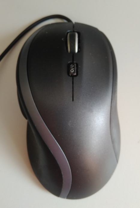 Logitech M500, sivi, 7 tipki, laserski, hyperscroll