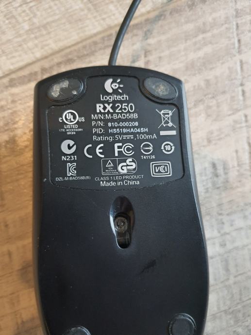 Logitech RX250 miš, optički, USB