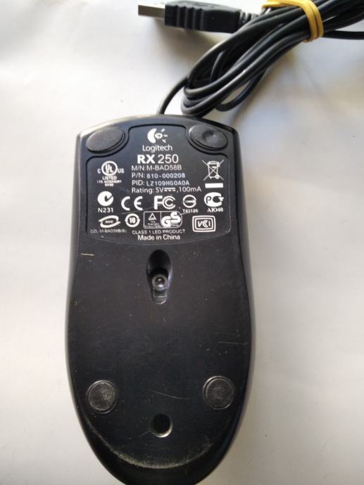 Logitech RX250 USB Optical Mouse