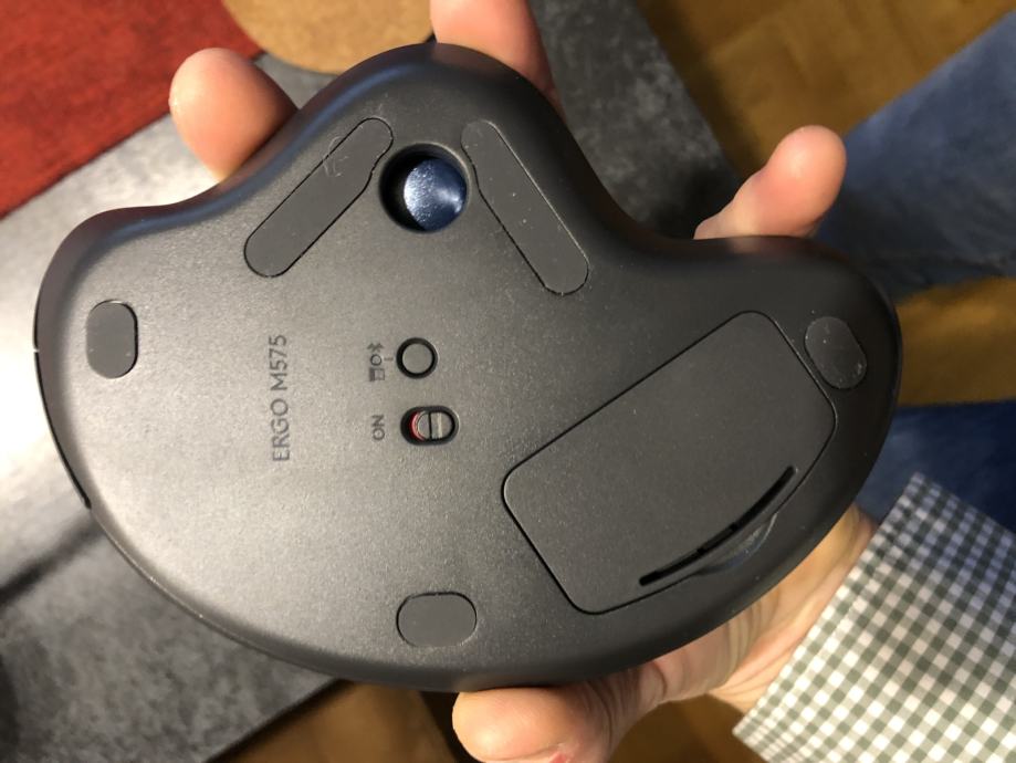 Miš LOGITECH Ergo M575, optički, 2000dpi, bežični, USB, sivi