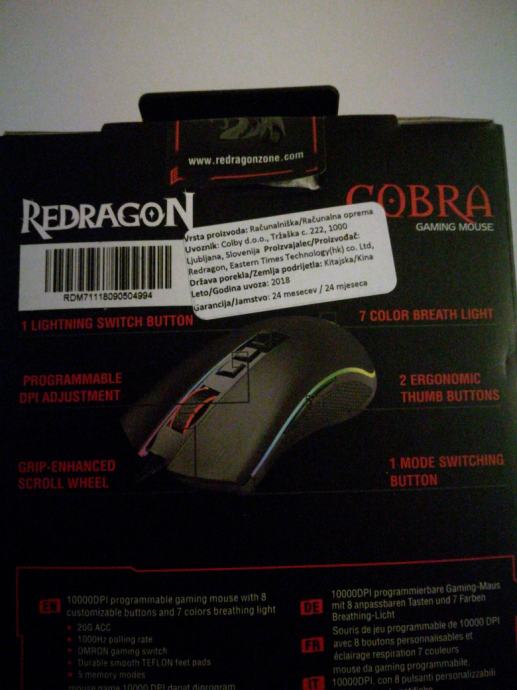Miš Red Dragon / Cobra (Nov, zapakiran)