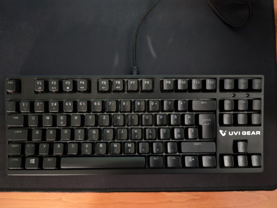 Opto-mehanička tipkovnica Uvi Gear Pride Mini, TKL, ISO HR Layout