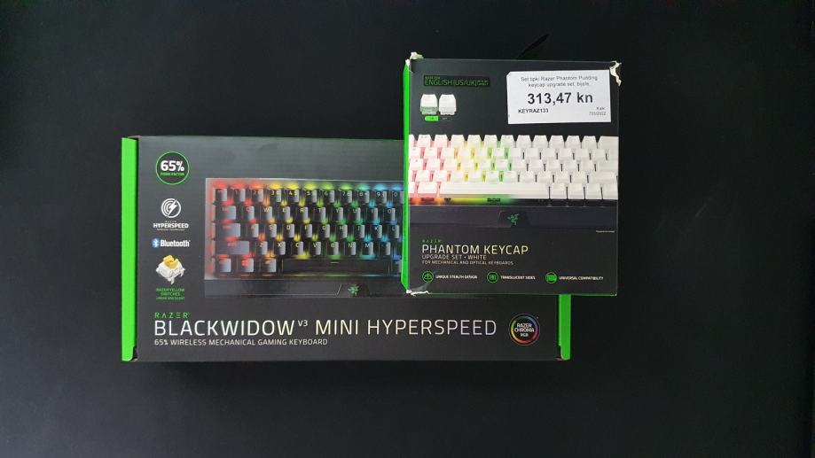 Razer Blackwidow v3 Mini Hyperspeed + RAZER Phantom Keycap HITNO!!!