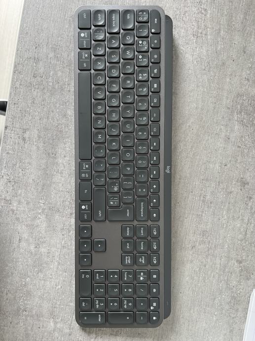 Tipkovnica Logitech MX Keys Mac, bežična, LED, grafitno siva