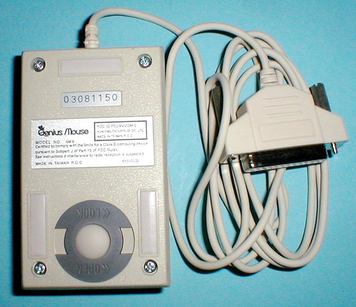 Vintage Genius GM-6 PC miš, 3 tipke, RS232C-25pin priključak + adapter