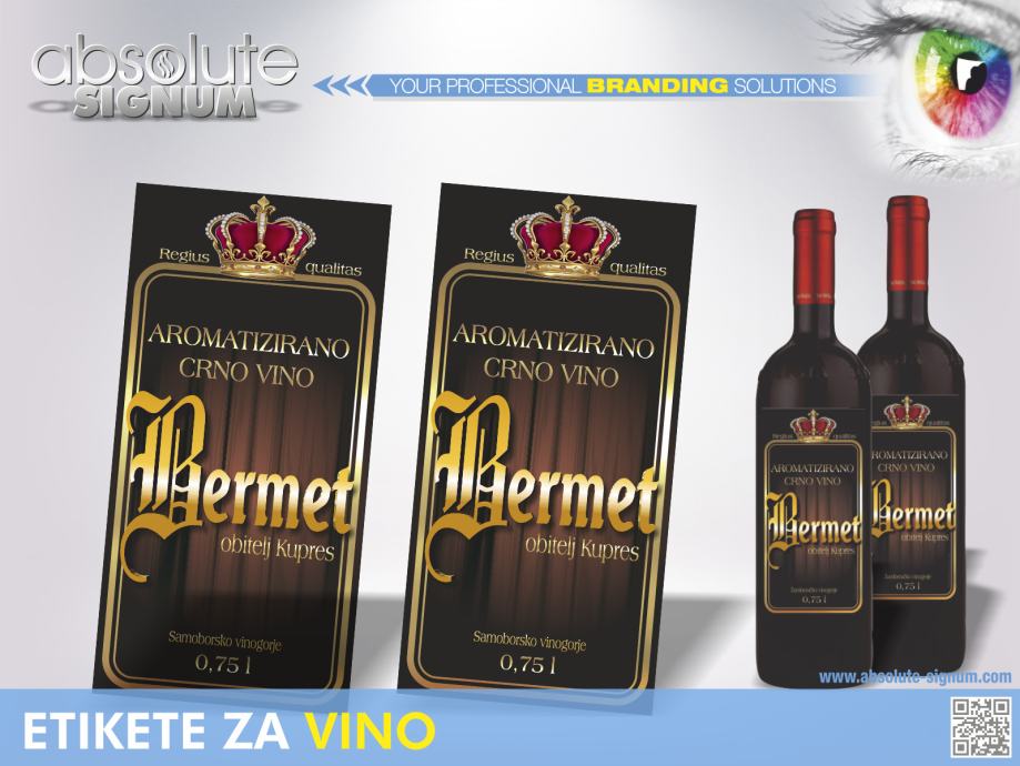 Etikete za boce, vino, rakiju, likere, ulje, med - naljepnice