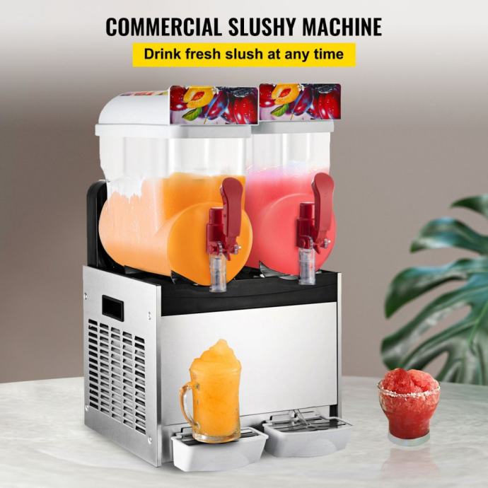Slush aparat za granitu slushy ledeno pice 2 x 15L 700W