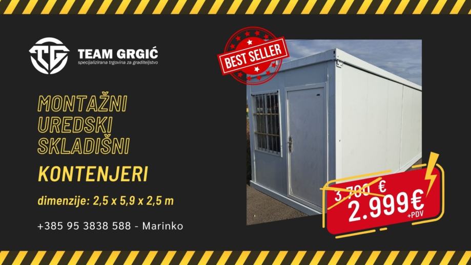 UREDSKI, STAMBENI, GRAĐEVINSKI KONTEJNER - DOSTAVA U CIJELU HR!