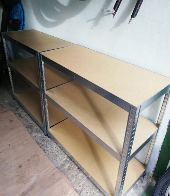 Nove police, regali za garažu, nosivosti skoro 900kg v180, š90 d40 cm