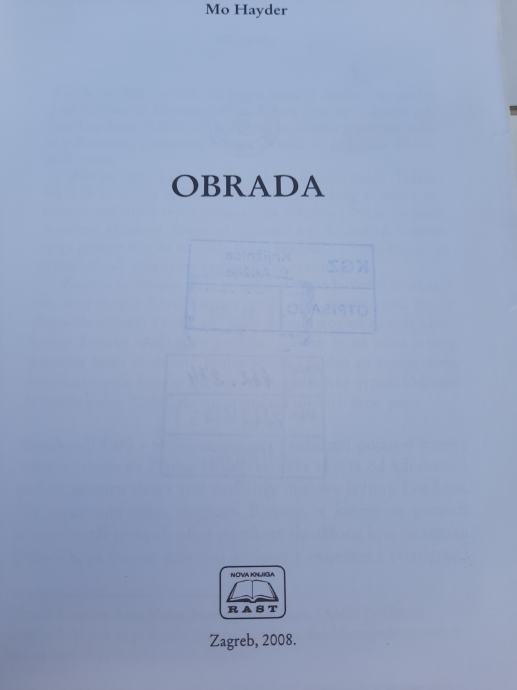 Mo Hayder OBRADA
