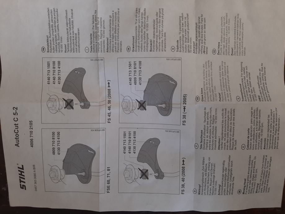 Dijelovi glave kose AutoCut C 5-2 za trimere STIHL