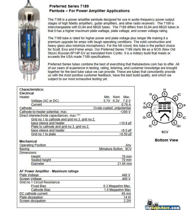 Lampa NOS 6P14P-EV (EL84)