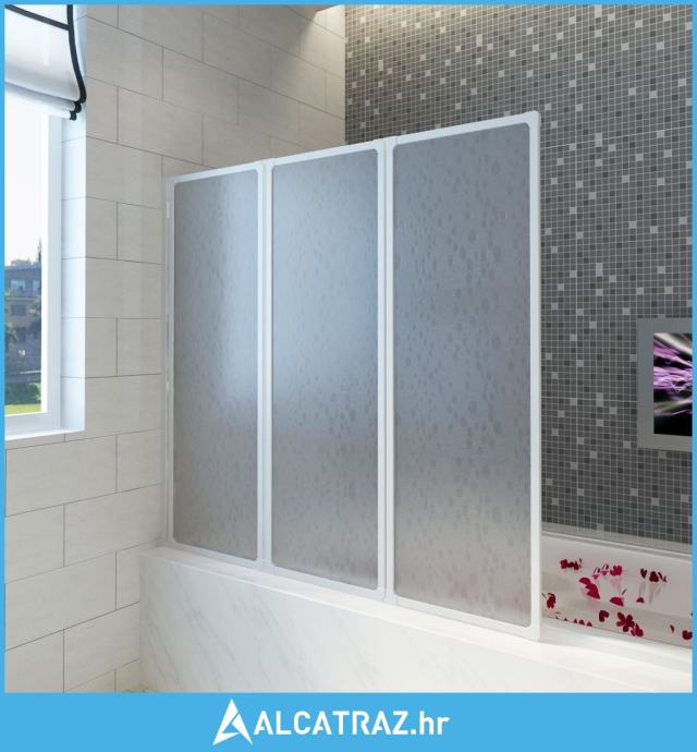 3 Sklopivog paravana za kade 141 x 132 cm - NOVO