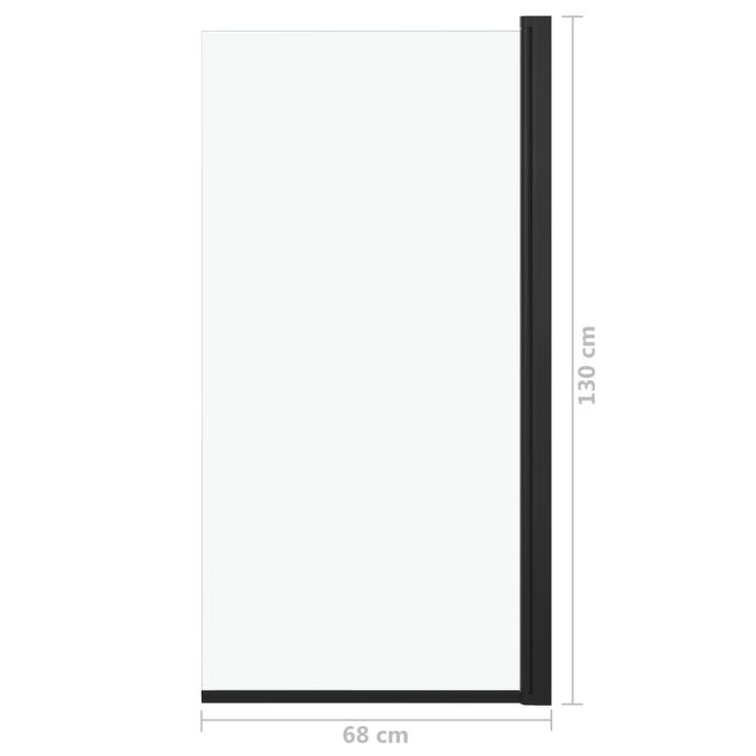Pregrada za tuš ESG 68 x 130 cm crna - NOVO